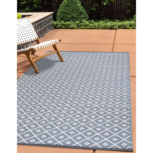 Arabian Nights Grey White Outdoor Rug